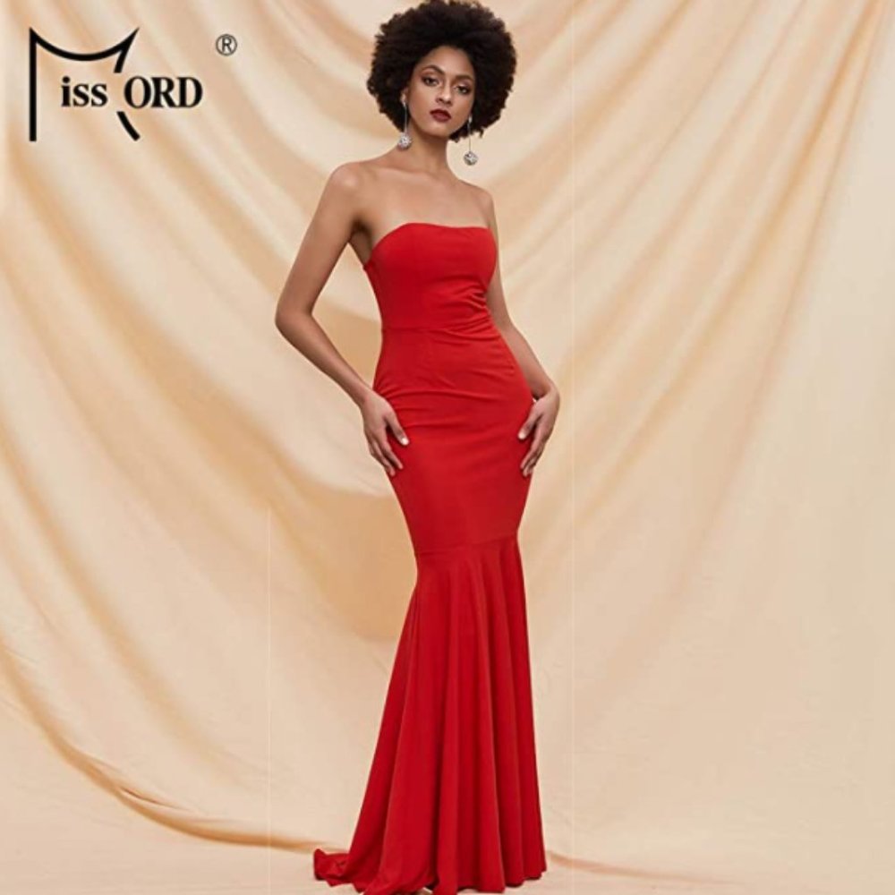 Jessica Rabbit Inspired Red Mermaid Gown Dress - Gem